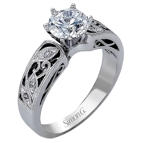 Engagement Ring in 18k Gold with Diamonds – Sharif Fine Jewelers